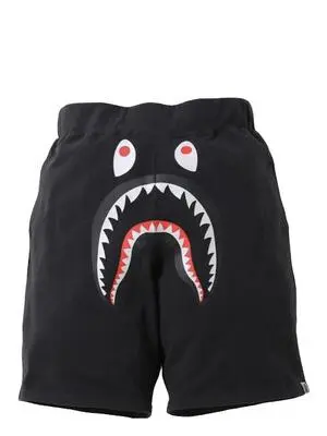 A BATHING APE Shark Wide Sweat Shorts - Black