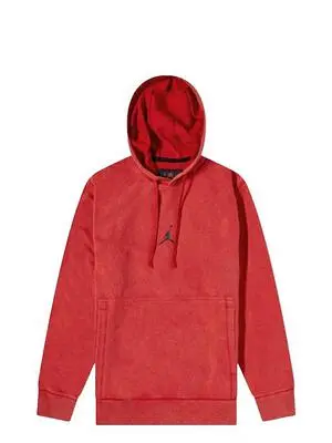 JORDAN Drifit Air Fleece Pullover Hoodie - Gym Red/black