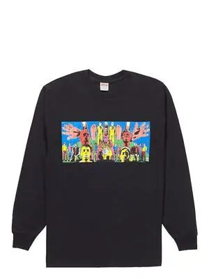 Supreme Gilbert & George Death After Life Long Sleeve Tee Shirt - Black