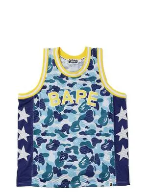 A BATHING APE Abc Basketball Tank Top - Blue