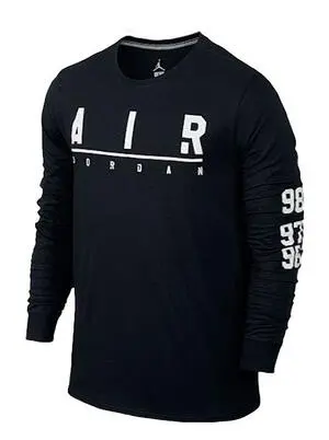 JORDAN Aj Air Long Sleeve Tee Shirt - Black