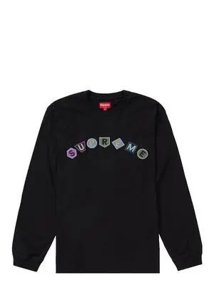 Supreme Geo Arc Long Sleeve Top - Black