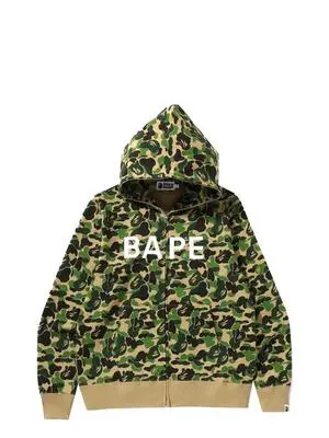 A BATHING APE Abc Camo Full Zip Hoodie - Green