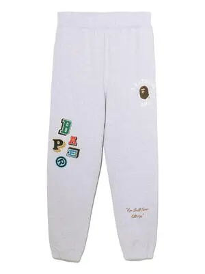 A BATHING APE Fonts Sweatpants - Grey