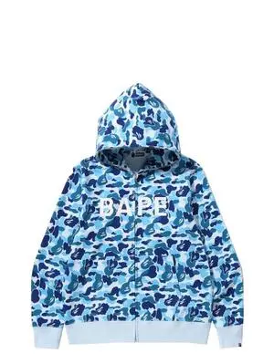 A BATHING APE Abc Camo Full Zip Hoodie - Blue