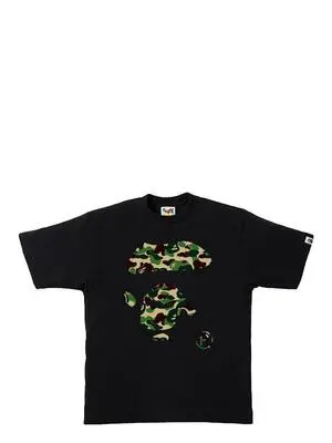 A BATHING APE Abc Camo Ape Face Tee Shirt - Black/green