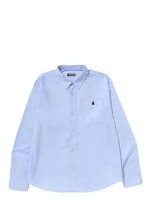 A BATHING APE Oxford Relaxed Fit Shirt - Sax
