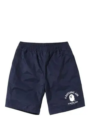 A BATHING APE Nylon Beach Shorts - Navy Blue