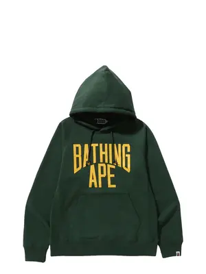 A BATHING APE Logo Pullover Hoodie - Green