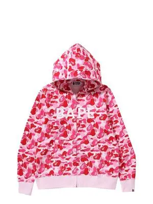 A BATHING APE ABC Camo Full Zip Hoodie Pink