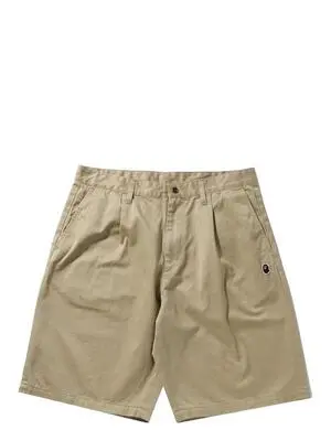 A BATHING APE One Point Wide Fit Chino Shorts Beige