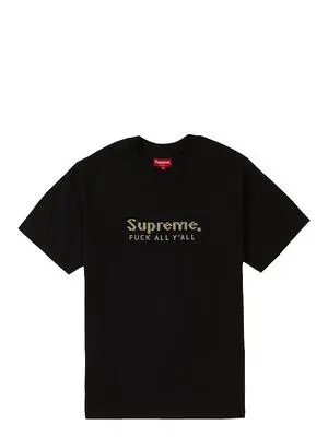 Supreme Gold Bars Tee Shirt Black