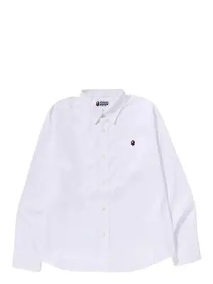 A BATHING APE Oxford Relaxed Fit Shirt - White