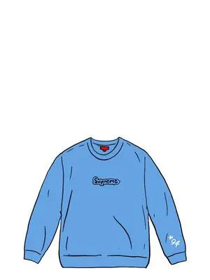 Supreme Gonz Logo Crewneck Sweatshirt - Light Blue