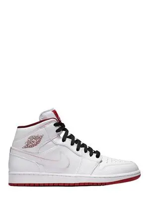 JORDAN 1 Retro Mid Sneakers - White/gym Red/black