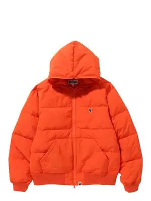 A BATHING APE One Point Hoodie Down Jacket - Orange