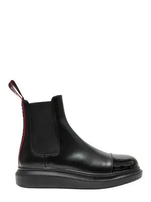 Alexander McQueen Hybrid Chelsea Boot - Black/red
