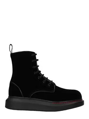 Alexander McQueen Hybrid Lace Up Boot - Black