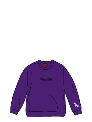 Supreme Gonz Logo Crewneck Sweatshirt - Purple