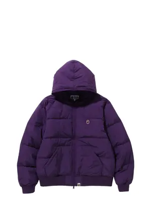 A BATHING APE One Point Hoodie Down Jacket - Purple