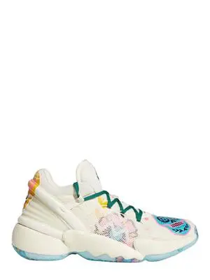 Adidas D.o.n. Issue #2 Day Of The Dead Sneakers - Cream White/semi Solar Pink/dark Green