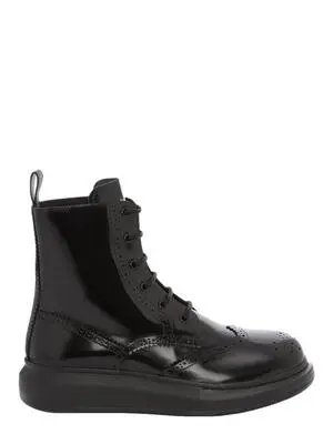 Alexander McQueen Hybrid Chelsea Lace-up Boot - Black