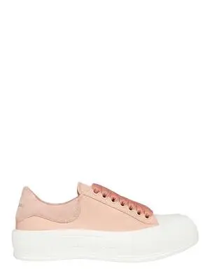 Alexander McQueen Deck Skate Plimsoll Lace Up - Magnolia/white