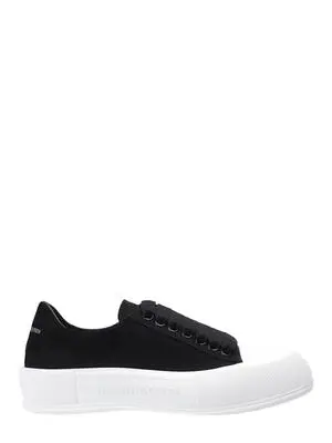Alexander McQueen Deck Skate Plimsoll Lace-up Sneakers - Black/white