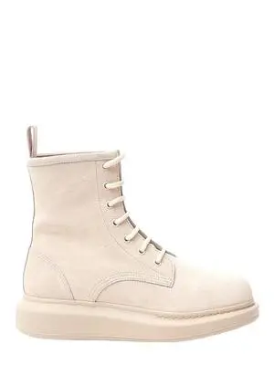 Alexander McQueen Hybrid Suede Boots - Beige