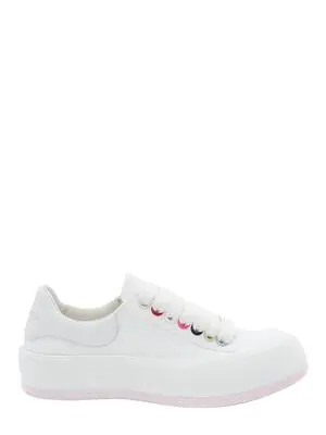 Alexander McQueen Deck Skate Plimsoll Lace-up Sneakers - White