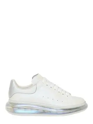 Alexander McQueen Oversized Sole Lace-Up Sneakers White Pearl