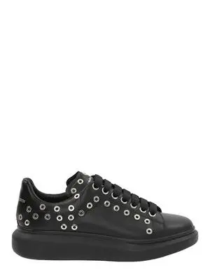 Alexander McQueen Oversized Eyelets Sneakers - Black/silver
