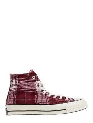 CONVERSE Chuck Taylor All Star 70 Hi Plaid Pack - Dark Burgundy/cyan Tint/egret