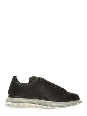 Alexander McQueen Oversized Sneakers With Clear Sole Black Black Clear Sole