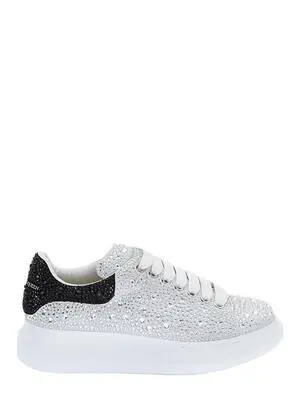 Alexander McQueen Oversized Embellished Sneakers - White/crystal