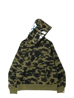 A BATHING APE 1st Camo 2nd Ape Pullover Hoodie Green