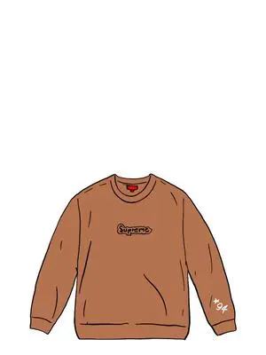 Supreme Gonz Logo Crewneck Sweatshirt - Brown