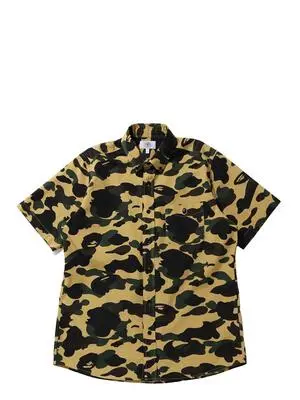 A BATHING APE 1st Camo Bd Short Sleeve Shirt - Yellow