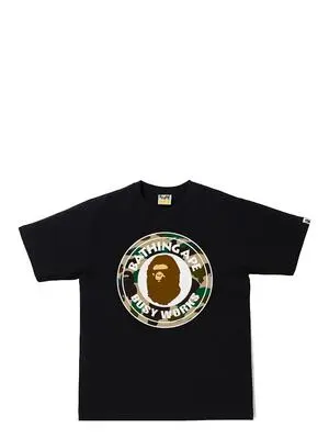 A BATHING APE 1st Camo Busy Works Tee Shirt (ss21) Black/yellow