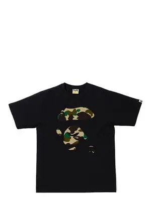 A BATHING APE 1st Camo Ape Face Tee Shirt - Black/yellow