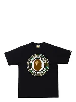 A BATHING APE 1st Camo Busy Works Tee Shirt (ss21) Black/green