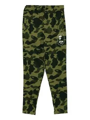 A BATHING APE 1st Camo Line Jersey Pants - Green