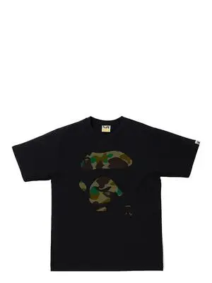 A BATHING APE 1st Camo Ape Face Tee Shirt - Black/green