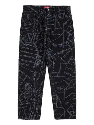 Supreme Gonz Map Denim Painter Pant - Washed Black