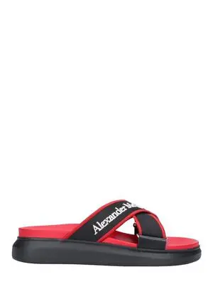 Alexander McQueen Oversized Hybrid Slides - Red/black