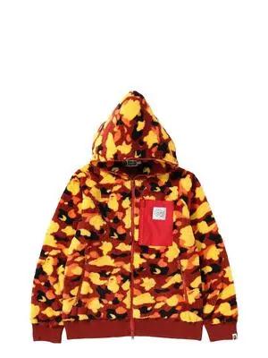 A BATHING APE 1st Camo Boa Full Zip Hoodie - Orange