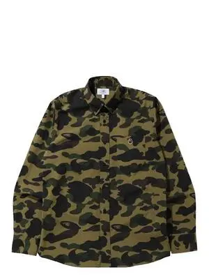 A BATHING APE 1st Camo Bd Long Sleeve Shirt - Green