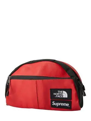 Supreme The North Face Leather Roo Ii Lumbar Pack - Red