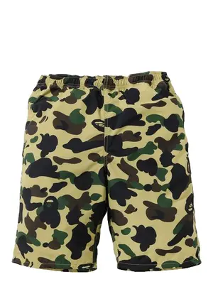 A BATHING APE 1st Camo Beach Shorts - Yellow