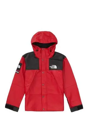 Supreme The North Face Leather Mountain Parka Jacket - Red